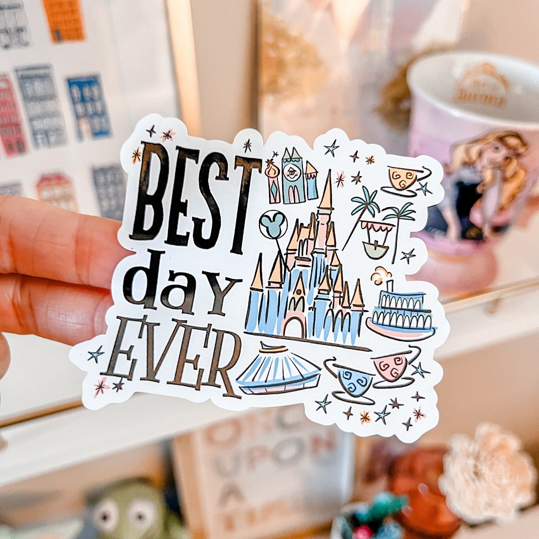 Disney World Castle Sticker Best Day Ever Vinyl Magic Kingdom Sticker ...