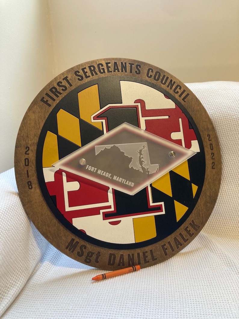 Military Going Away Plaque FIRST SERGEANT Retirement Gift for Military Custom Military Farewell ...