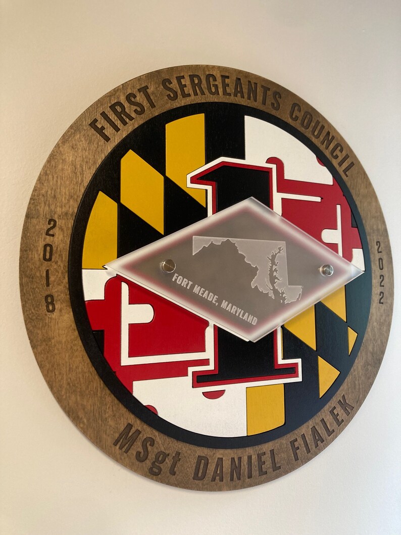 Military Going Away Plaque FIRST SERGEANT Retirement Gift for Military ...