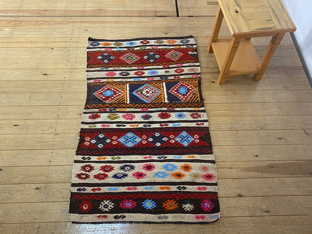 Kilim Rug, 2'2x3'9 Feet, Turkish Rug, Turkish Kilim Rug, Small Rug ...