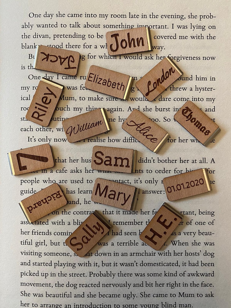 Personalised Bookmark Bookmark Slide on Custom Bookmark - Etsy