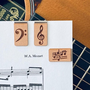 Musical Bookmarks - Music Note Bookmarks - Great Gift - Treble Clef ...