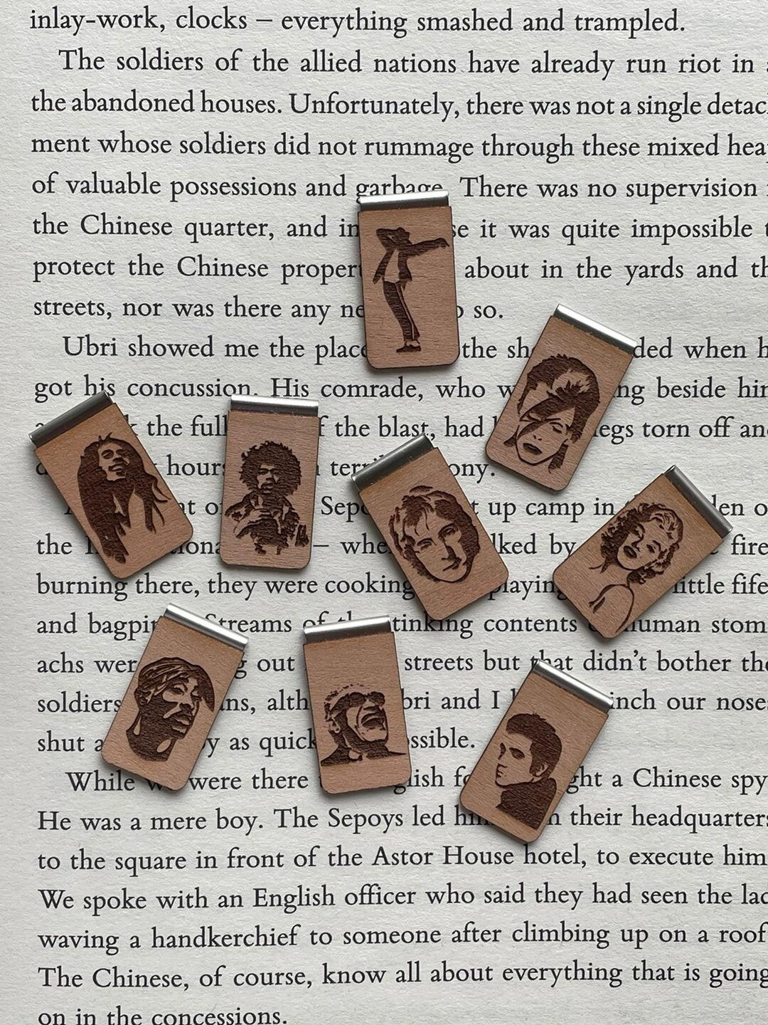 Singer Bookmarks - Bob Marley - Bowie - Elvis - Marilyn Monroe - Ray ...