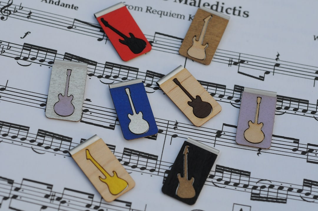 Wooden Guitar Bookmark: Music Lover Gift - Etsy