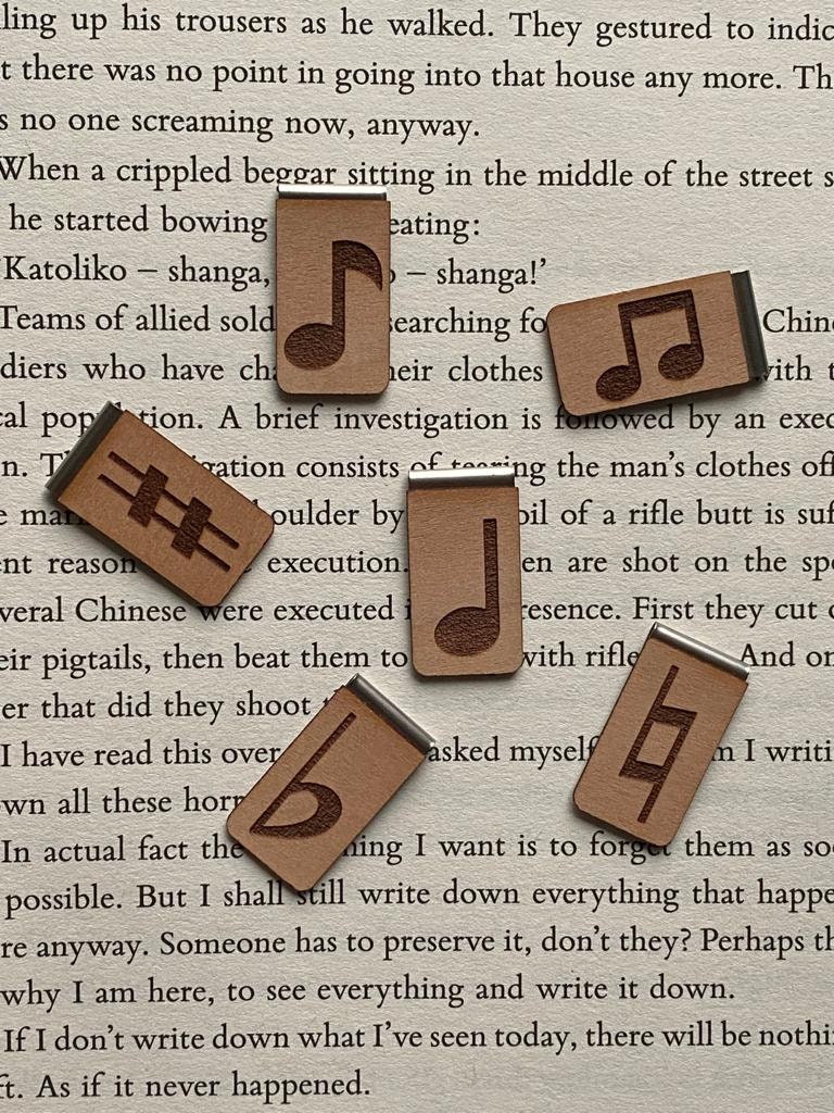 Musical Bookmarks Music Note Bookmarks Great Gift | Etsy