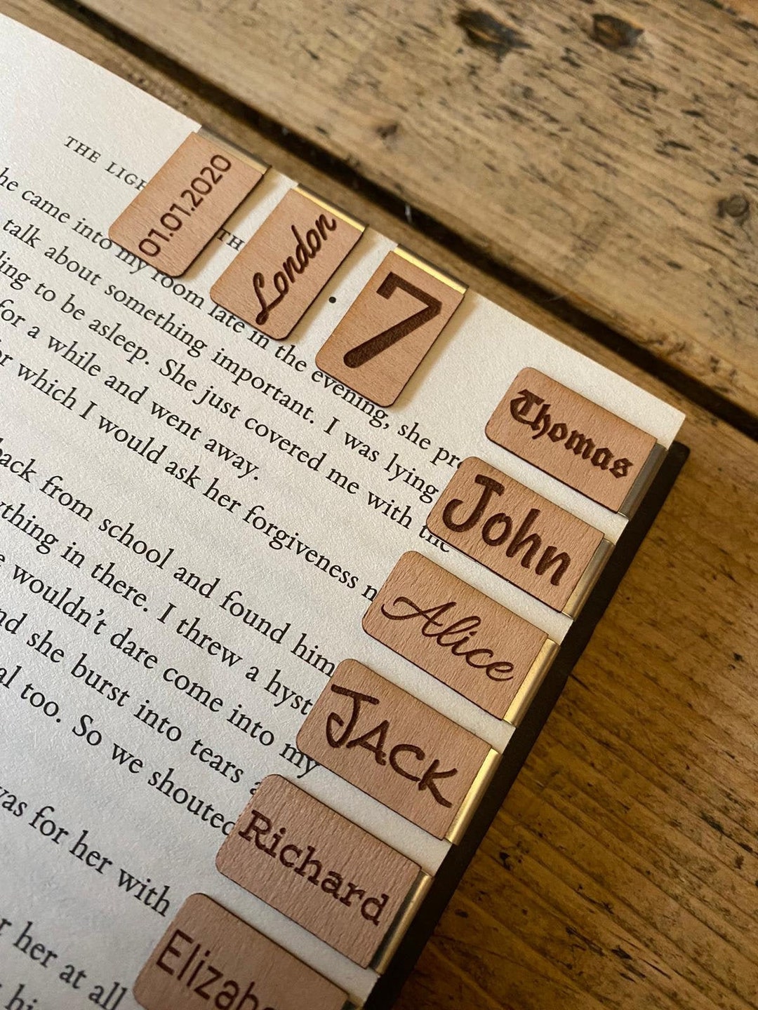 Personalised Bookmark - Bookmark - Slide on Custom Bookmark - Handmade ...