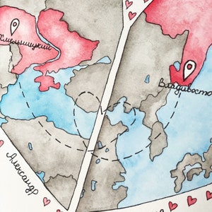 Personalized Heart Map Print, Custom Heart Map, Anniversary Gift for ...