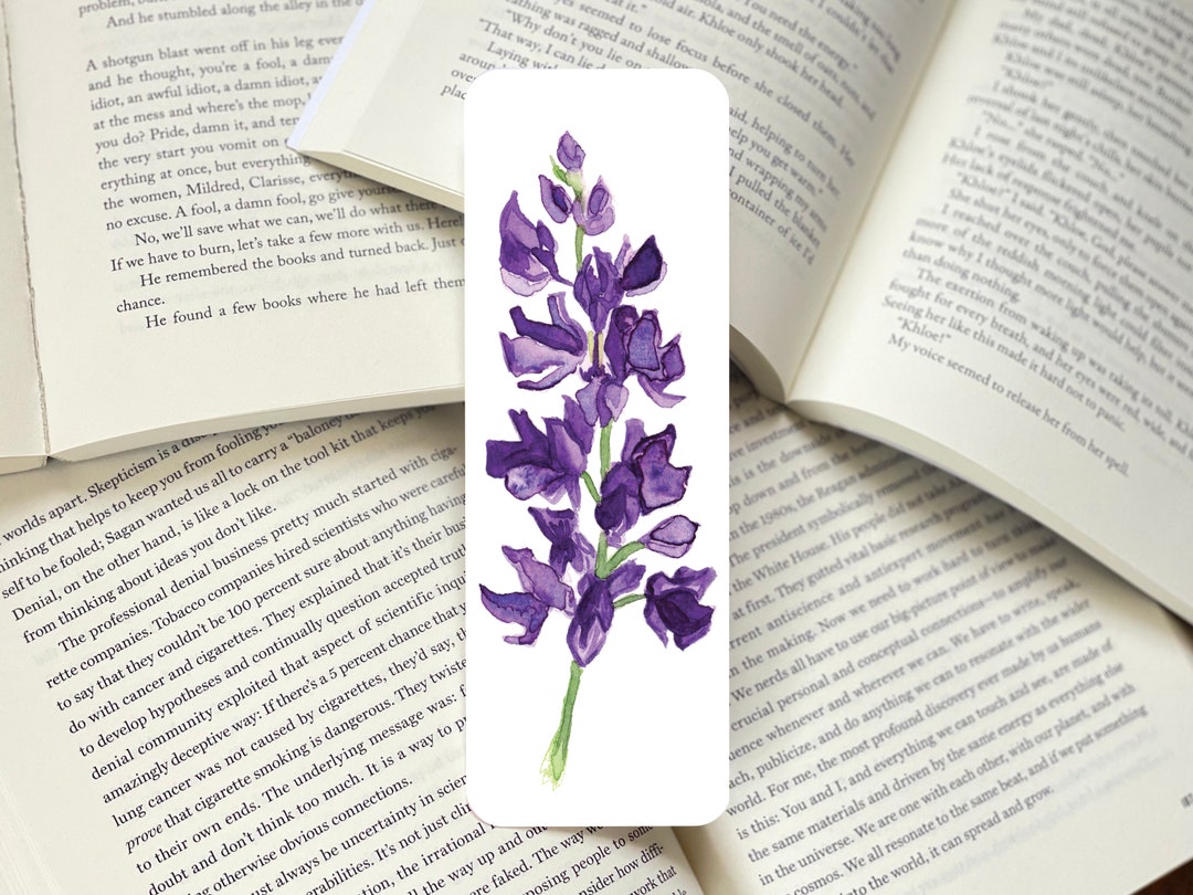 Purple Snapdragon Bookmark, Botanical Bookmarks, Flower Bookmark ...