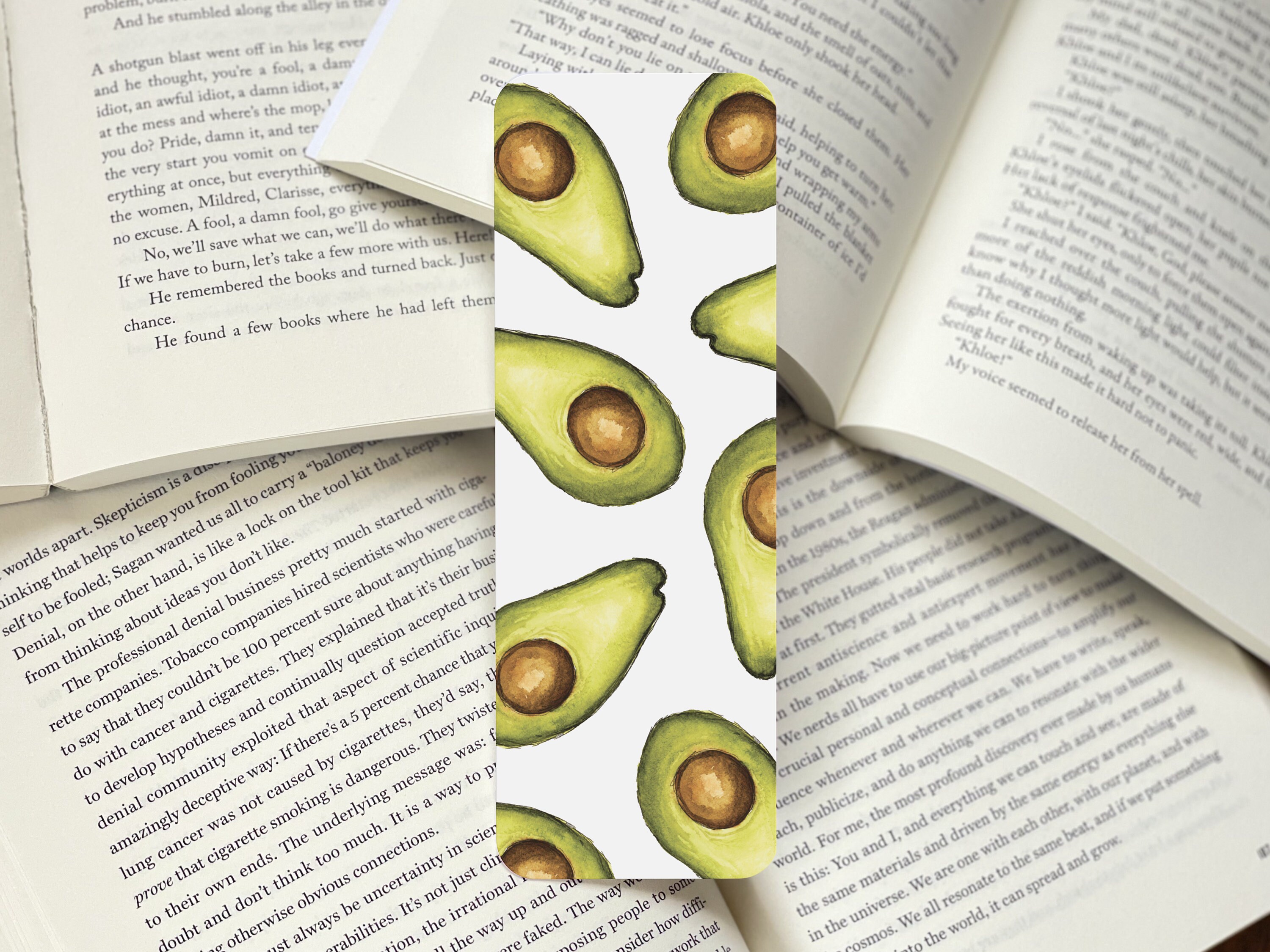 Avocados Bookmark, Botanical Watercolor Illustration Print, Waterproof ...