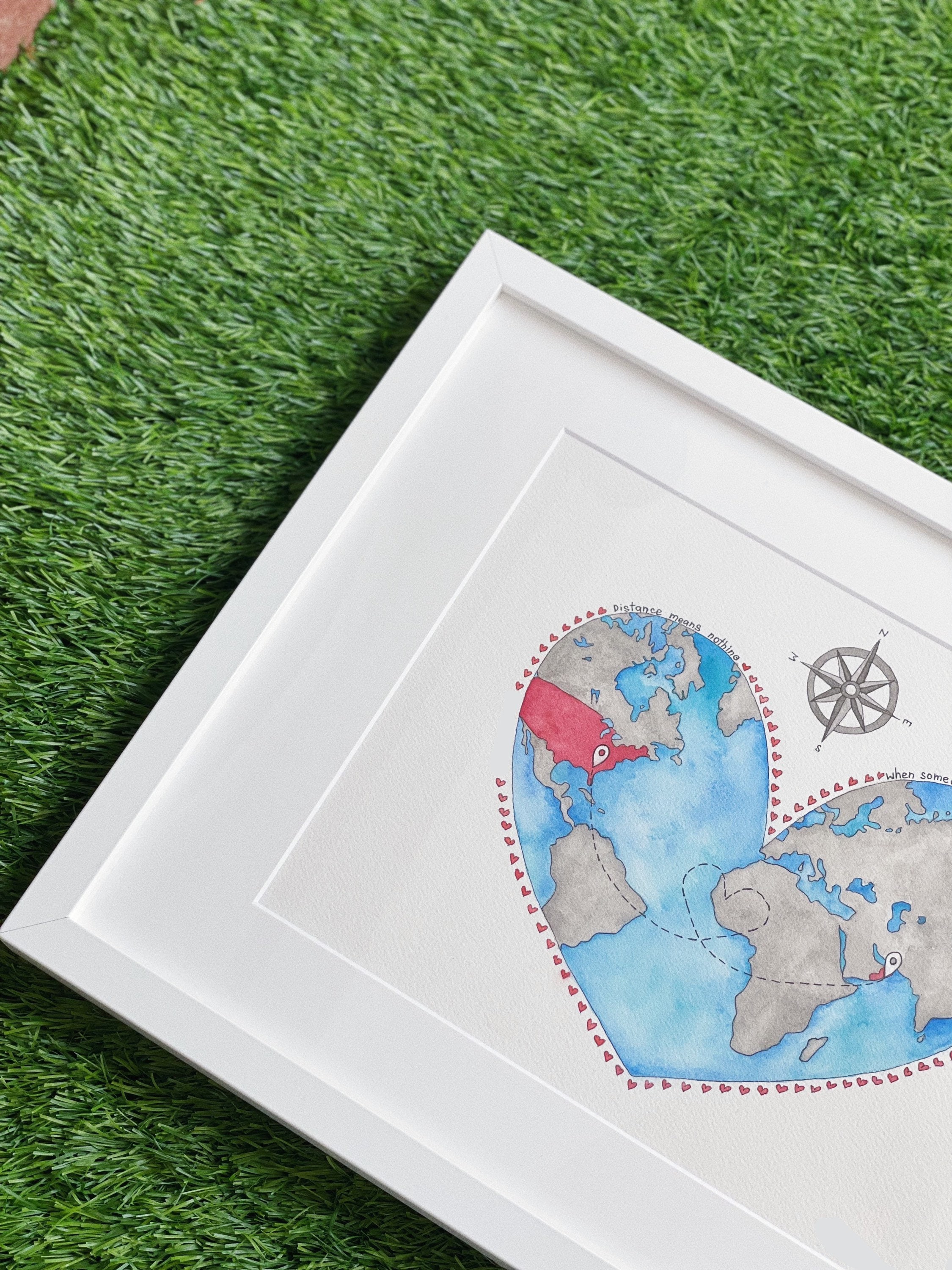 Personalized Heart Map Print, Custom Heart Map, Anniversary Gift for ...