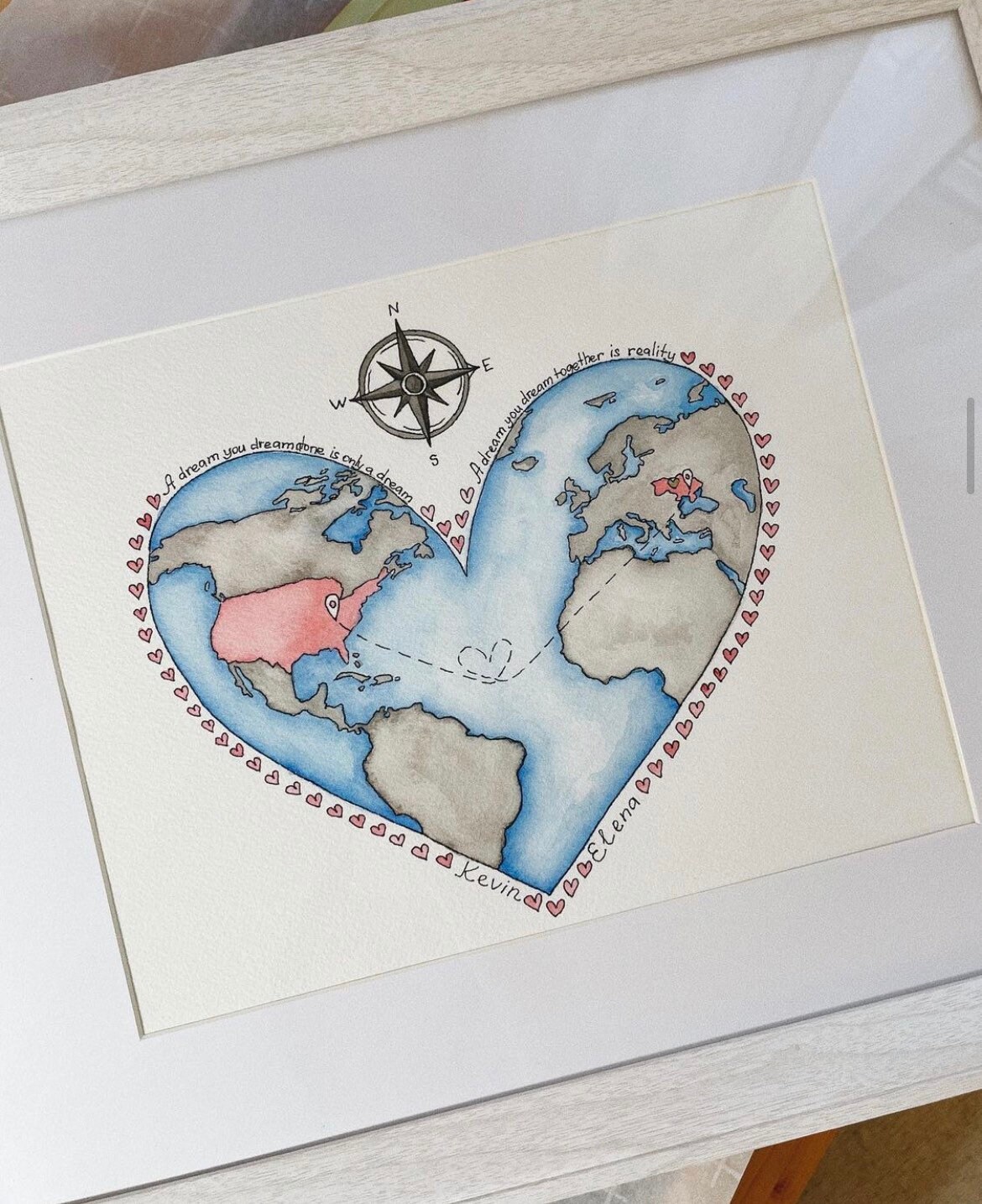 Personalized Heart Map Print, Custom Heart Map, Anniversary Gift for ...