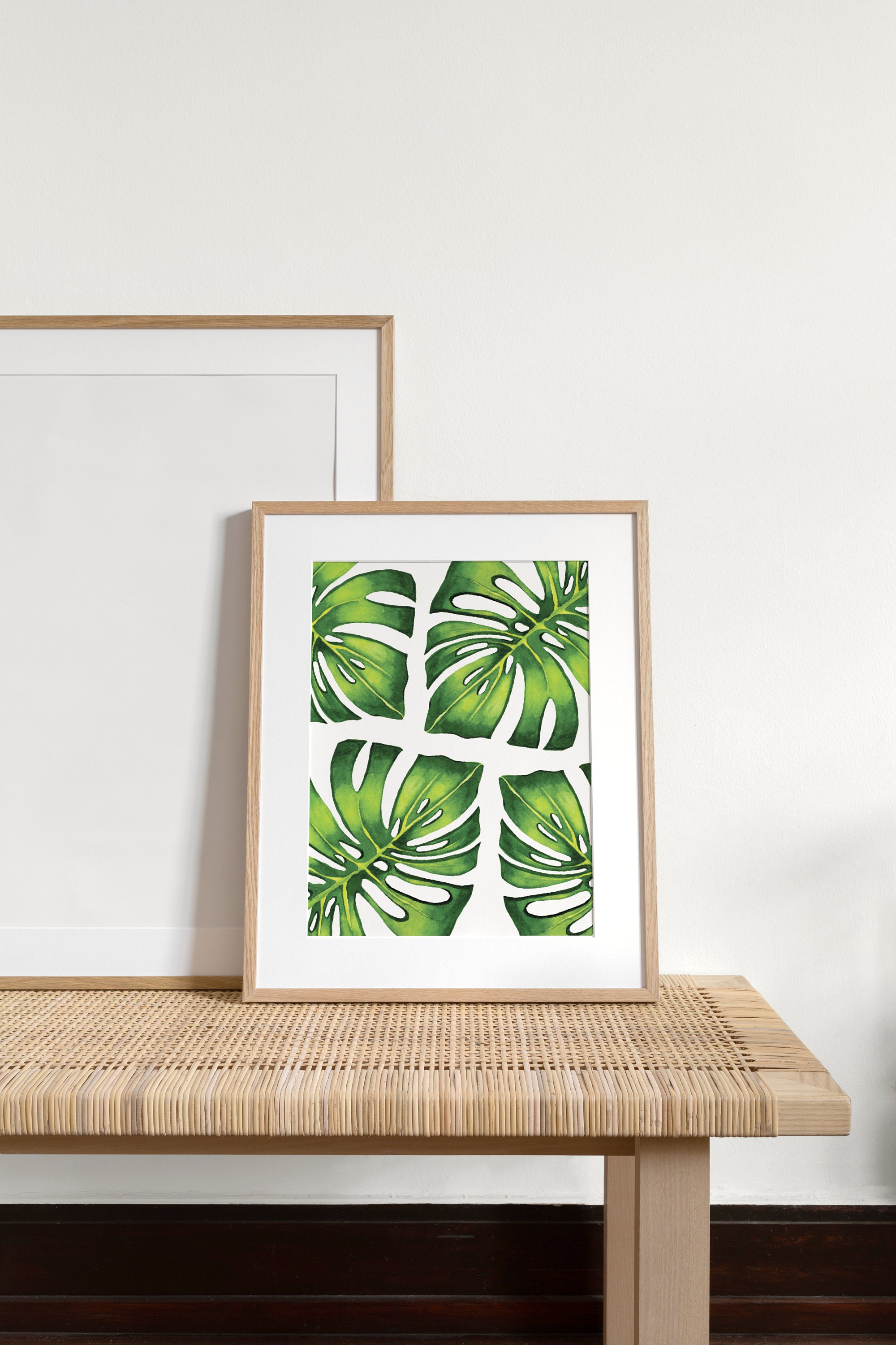 Monstera Art Print, Monstera Leaves Art, Monstera Watercolor ...