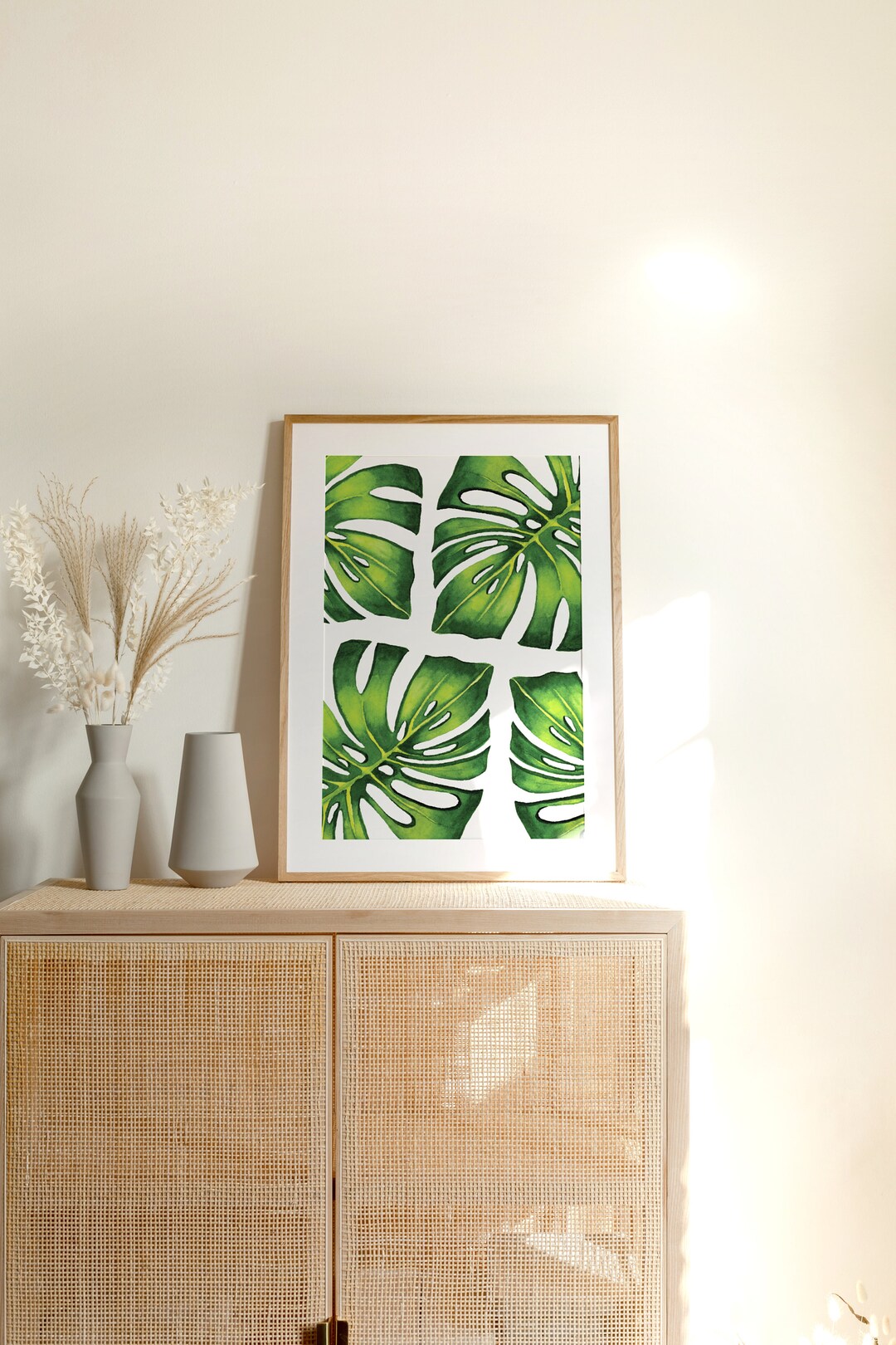 Monstera Art Print, Monstera Leaves Art, Monstera Watercolor ...