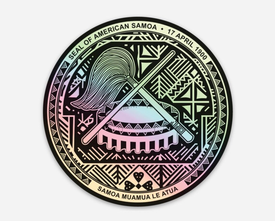 America Samoa Seal Sticker-holographic Style **free Shipping** - Etsy UK
