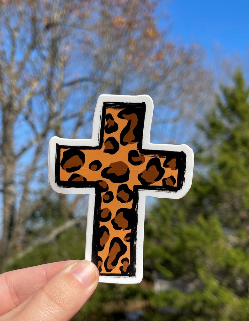 Cheetah Print Sticker, Hand-drawn Waterproof Sticker, Vinyl Sticker ...