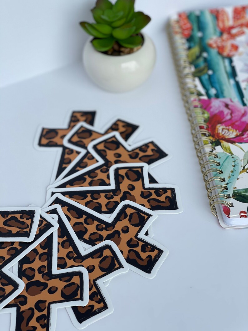 Cheetah Print Sticker Hand-drawn Waterproof Sticker Vinyl - Etsy