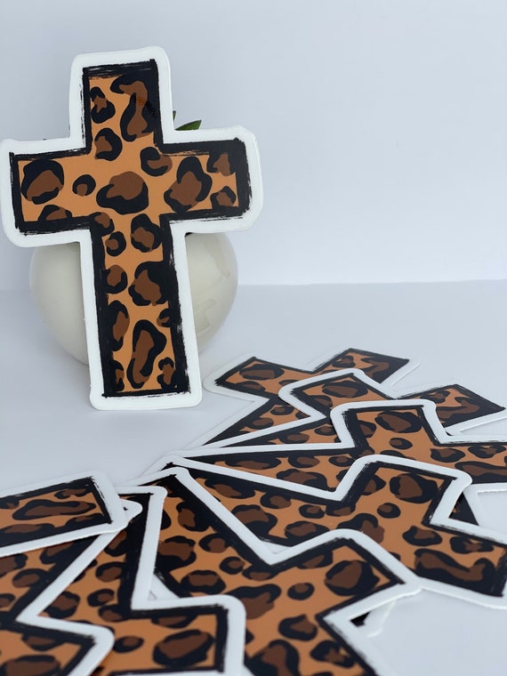 Cheetah Print Sticker Hand-drawn Waterproof Sticker Vinyl - Etsy