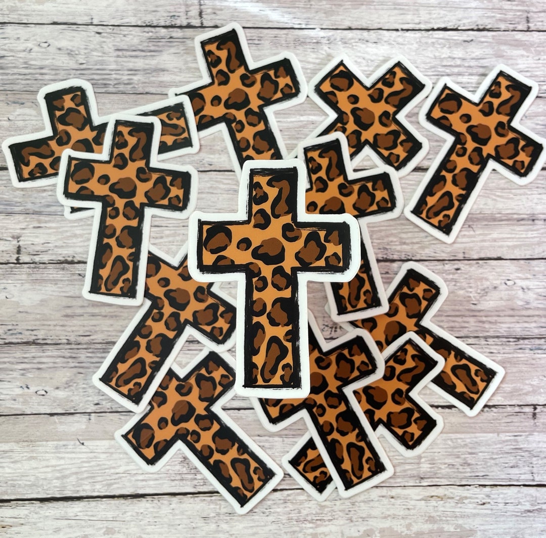 Cheetah Print Sticker, Hand-drawn Waterproof Sticker, Vinyl Sticker ...