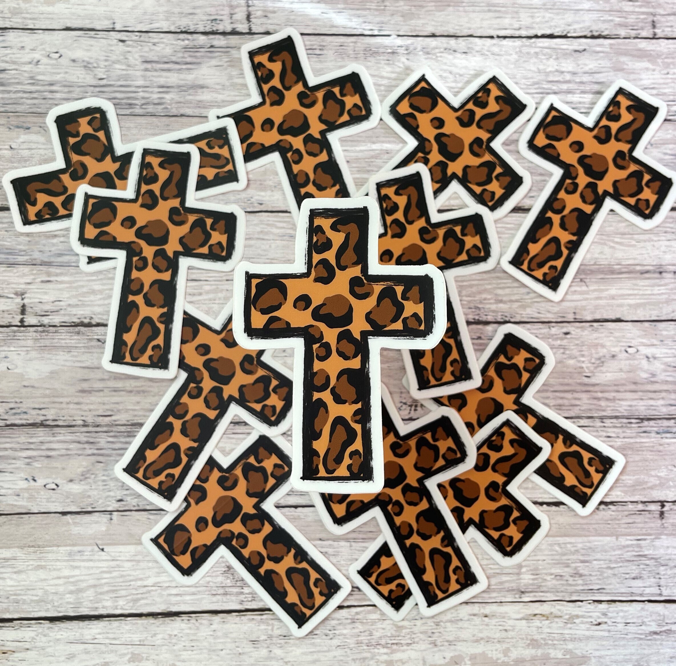 Cheetah Print Sticker, Hand-drawn Waterproof Sticker, Vinyl Sticker ...