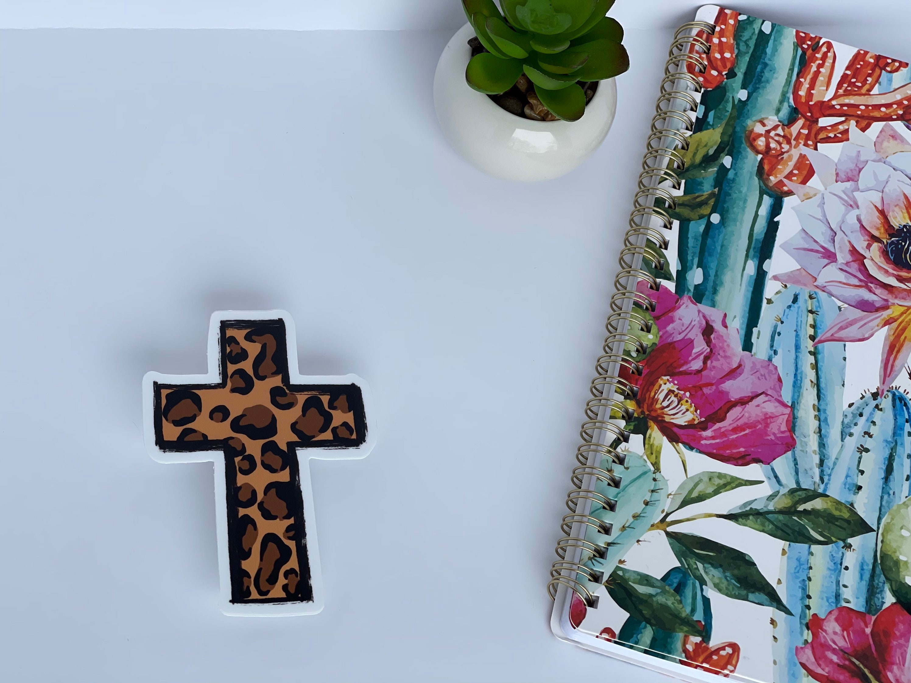 Cheetah Print Sticker, Hand-drawn Waterproof Sticker, Vinyl Sticker ...