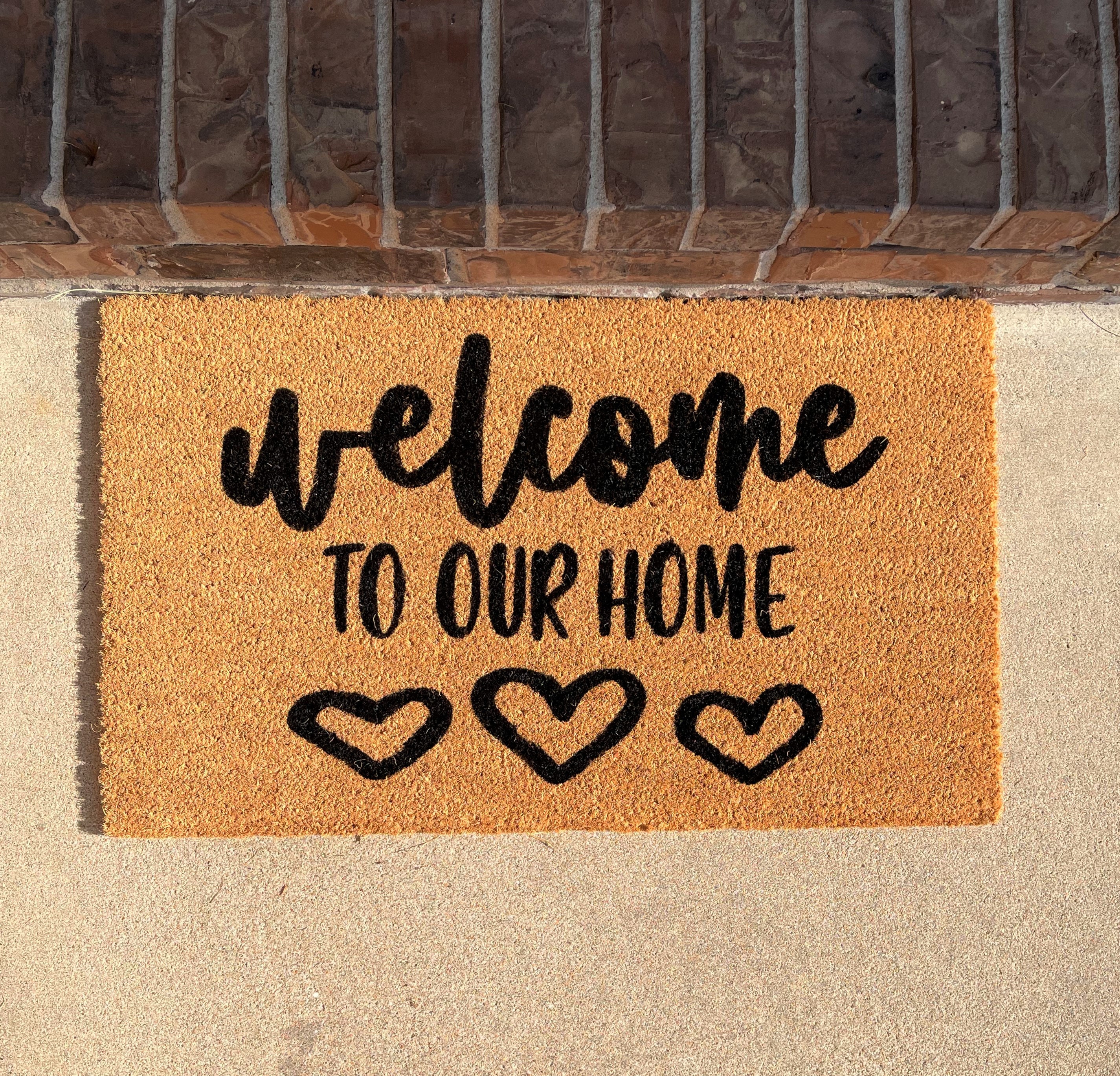 Welcome to Out Home Doormat, Doormat With Hearts, Welcome Mat ...