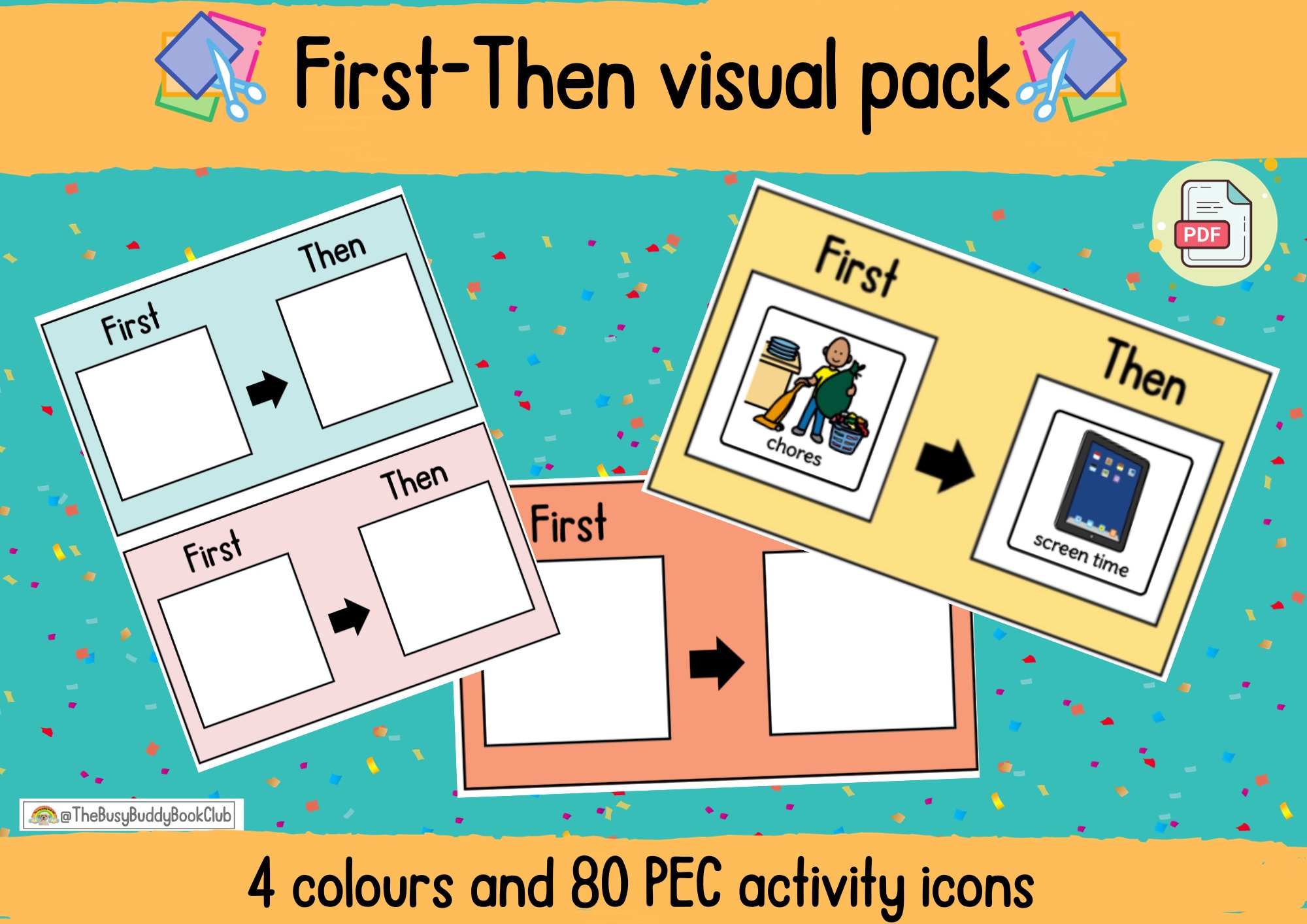 First-then Visual Board Pack - Visual Schedule- Visual Support ...