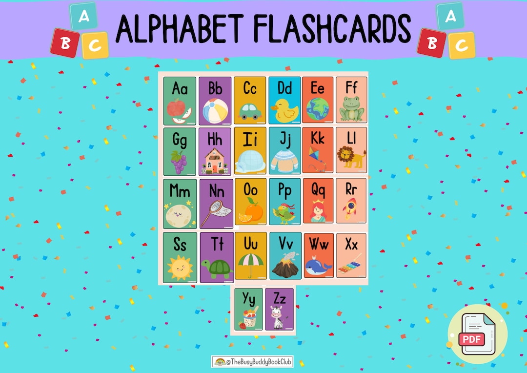Alphabet Flash Cards - Upper and Lower Case- Printable DIY- Education ...