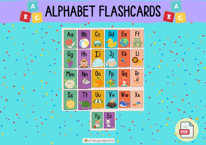 Alphabet Flash Cards - Upper and Lower Case- Printable DIY- Education ...