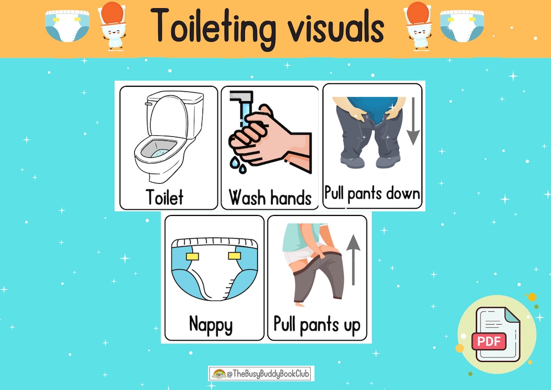 Toileting Communication Visuals- Asd/prek/preschool/aac Communication ...