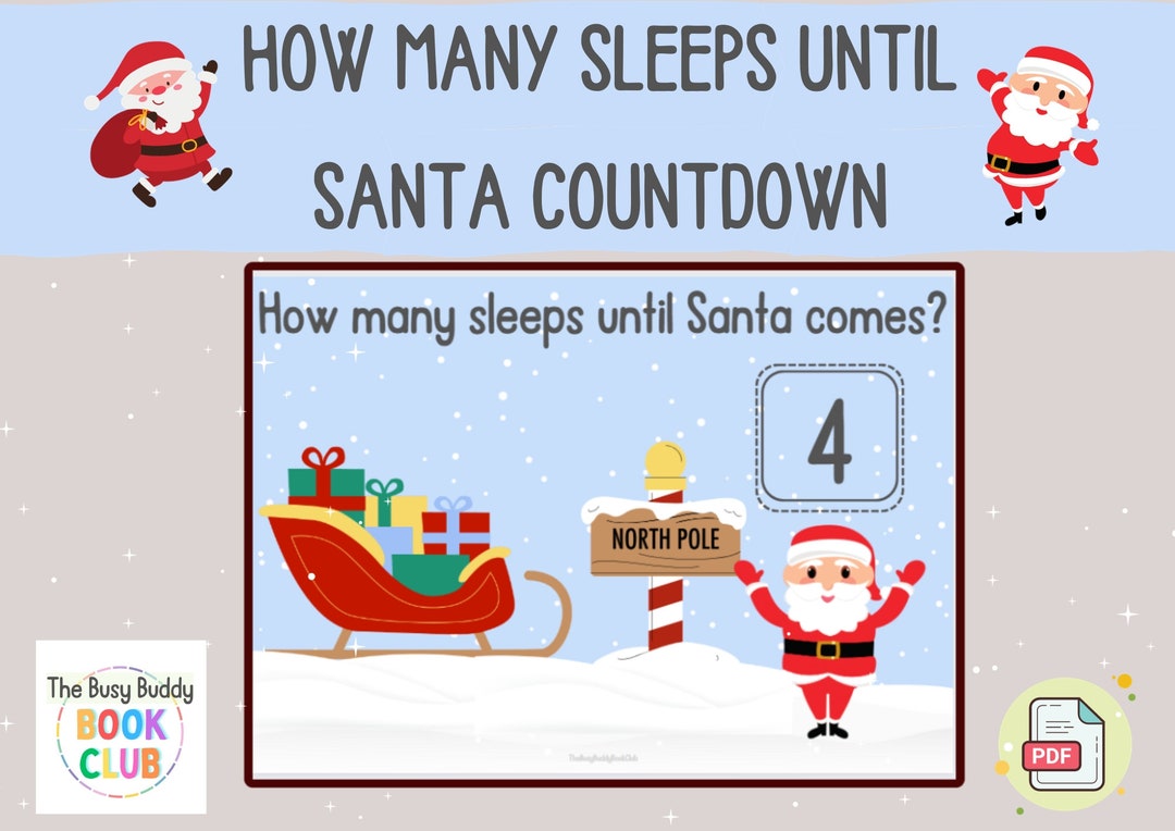 How Many Sleeps Until SANTA Comes?... - Visual Support| Visual ...