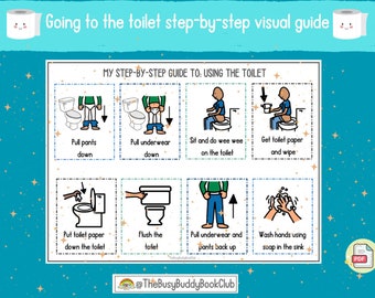 Going to the Toilet Step-by-step Visual - Visual Support|preschool ...