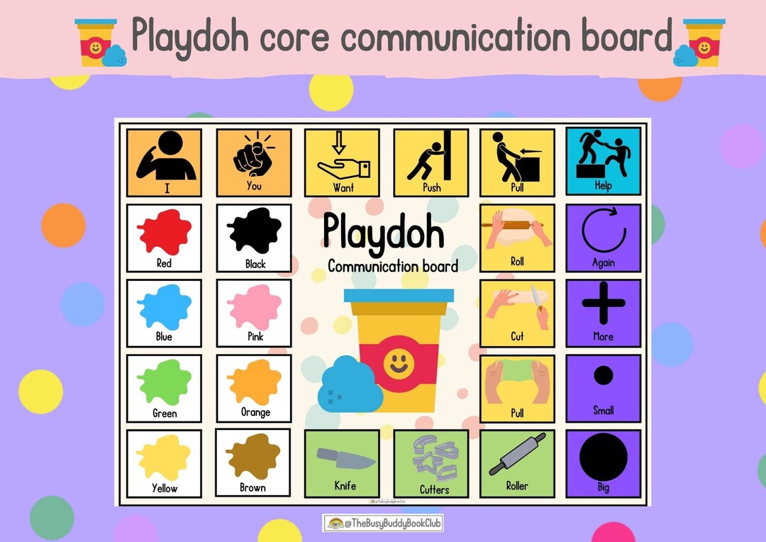 Playdoh - AAC Communication|visual Support|autism|speech Delay - Etsy