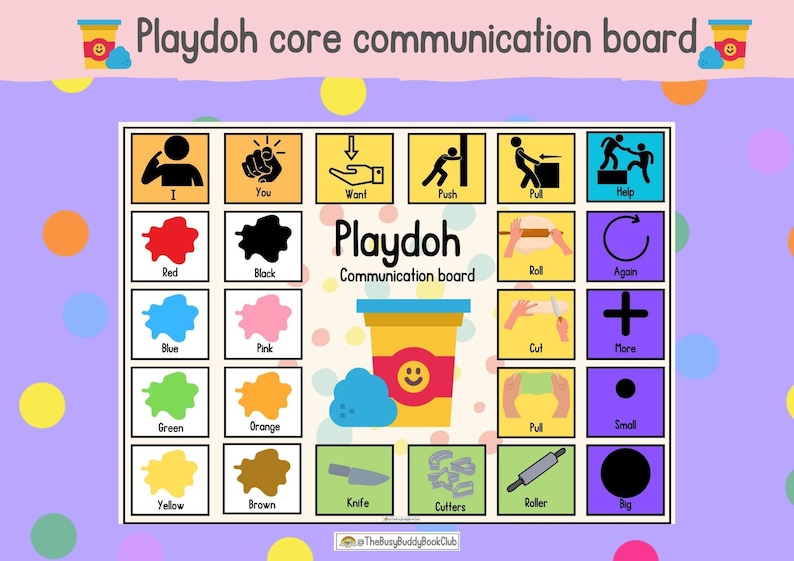 Playdoh - AAC Communication|visual Support|autism|speech Delay - Etsy