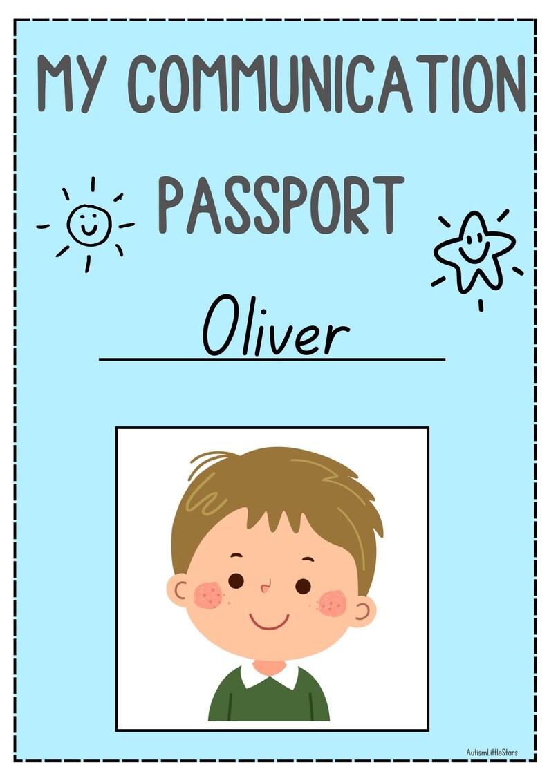 Communication Passport for Autism School Special Education - Etsy UK