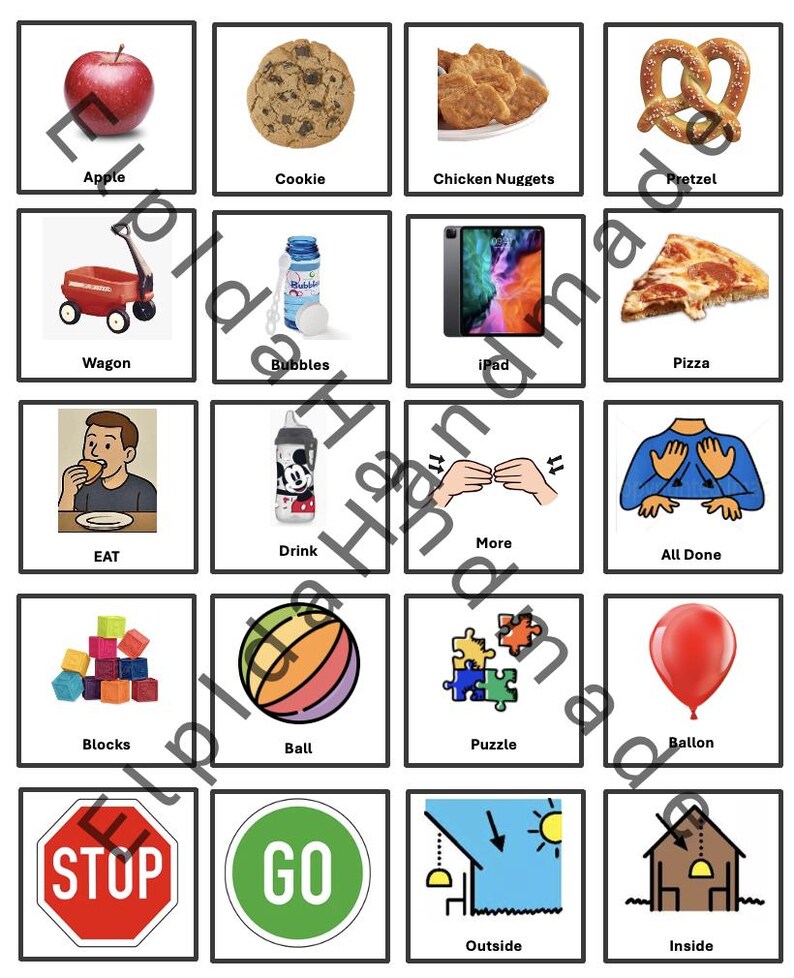 Basic Visuals | Printable Visual Supports for Behavior & Communication ...