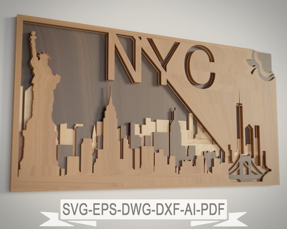 Layered New York City Wallart NYC Wall Art Wall Art | Etsy