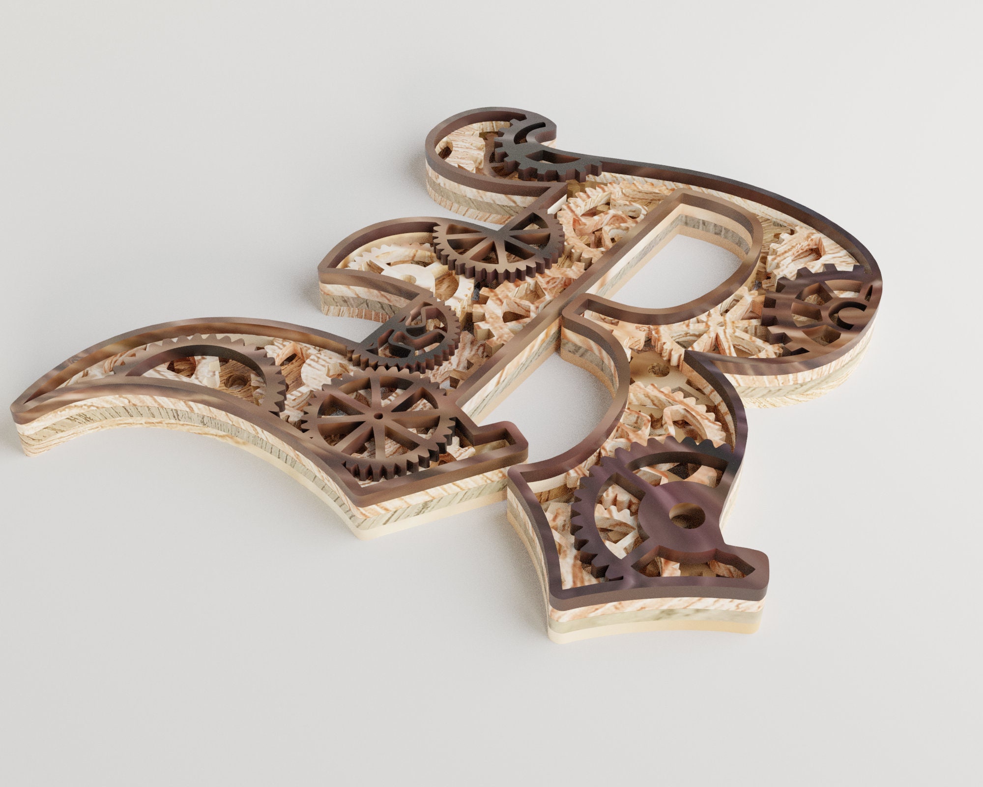 Layered Letter R Steam Punk Alphabet Gears Wall Art - Etsy