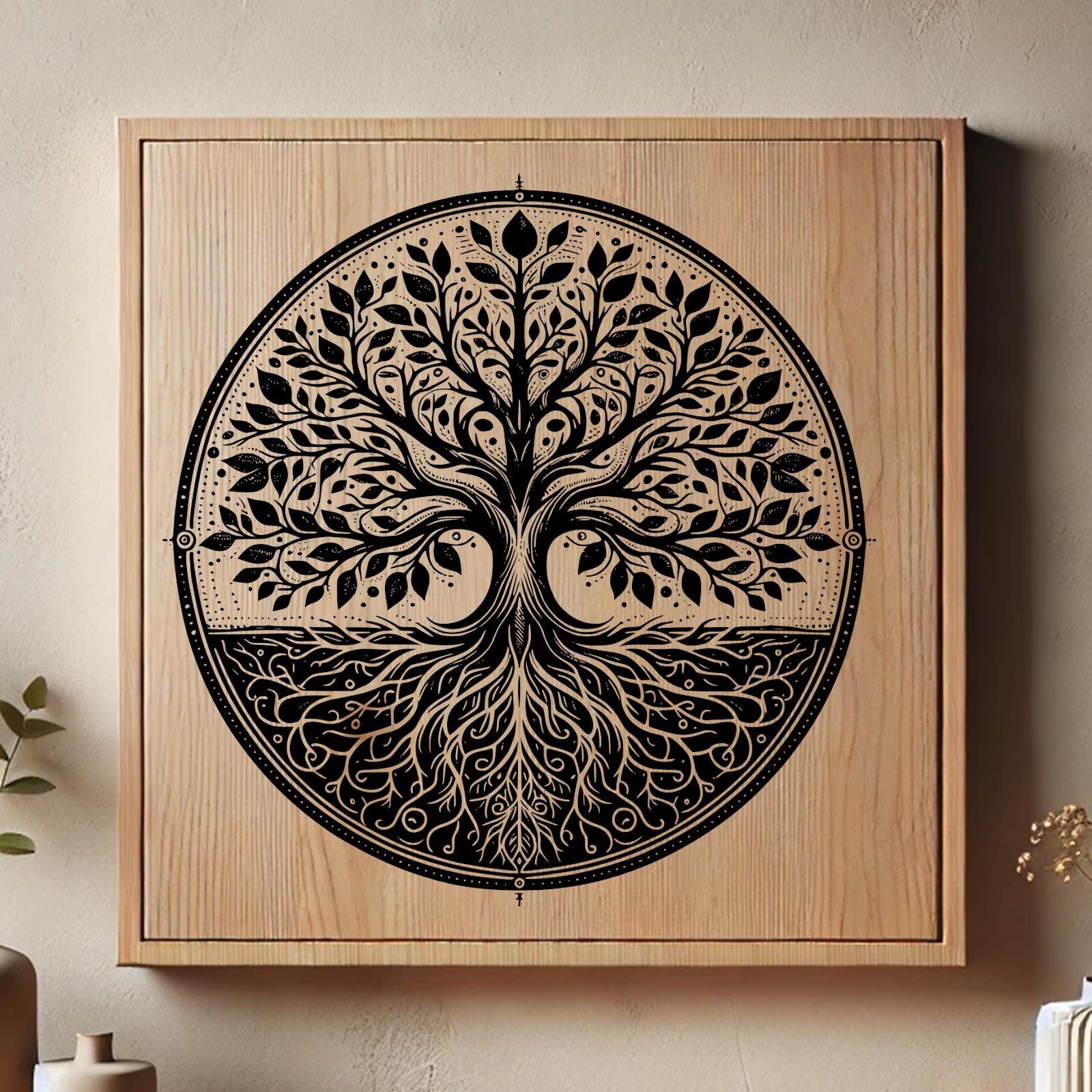 Tree of Life SVG, Cutting Digital File, Nature Laser Wood Engraving ...