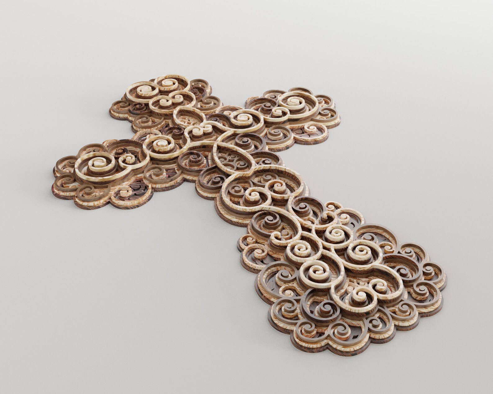 Layered Cross 5 Layers Wall Art SVG,DXF,DWG Cutting, Lasercut, Layered ...
