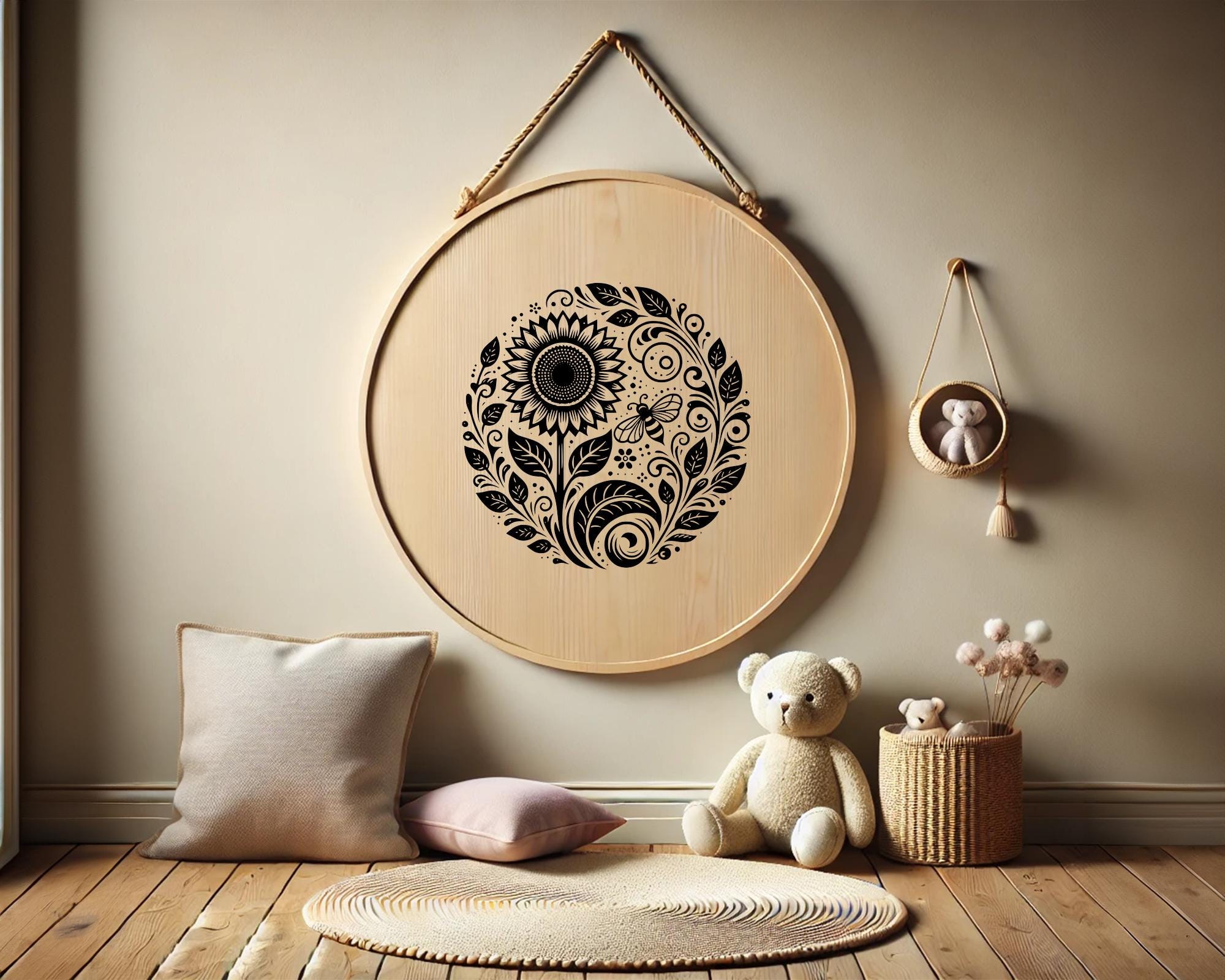 Sunflower SVG, Cutting Digital File, Cheerful Pollination Laser Wood ...