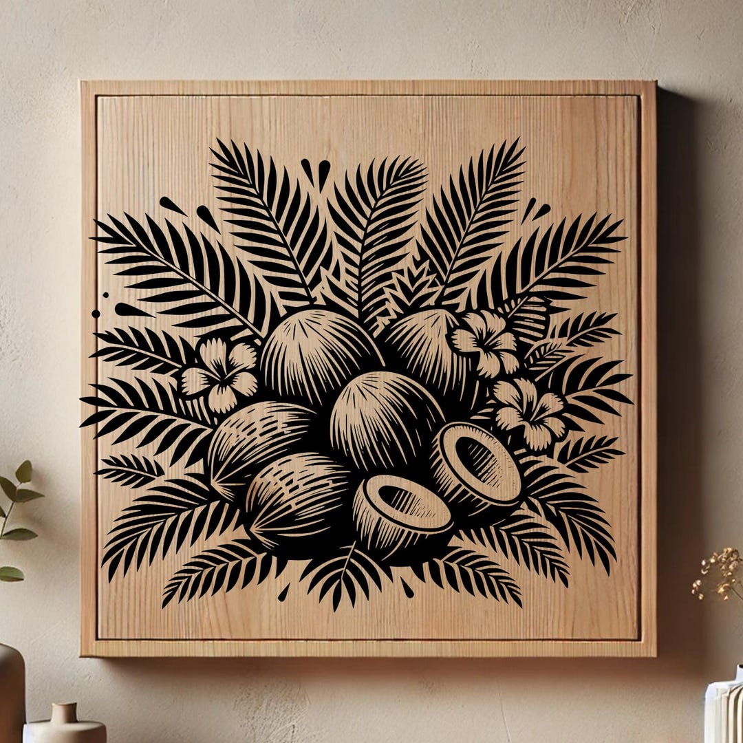 Tropical Leaves SVG, Cutting Digital File, Refreshing Nature Laser Wood ...