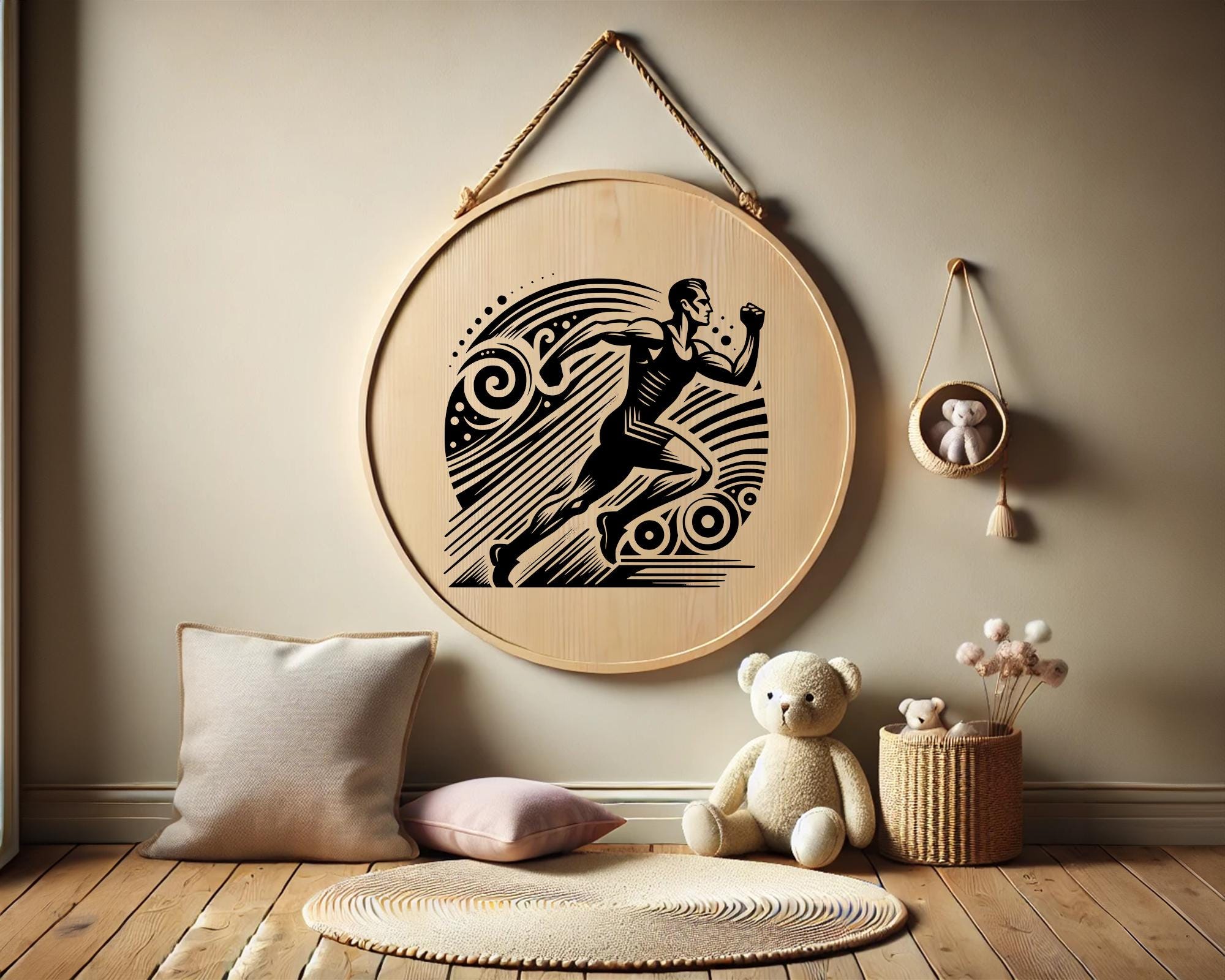 Runner SVG, Cutting Digital File, Dynamic Sports Laser Wood Engraving ...