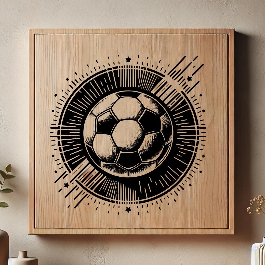 Soccer Ball SVG, Cutting Digital File, Sports Laser Wood Engraving File ...