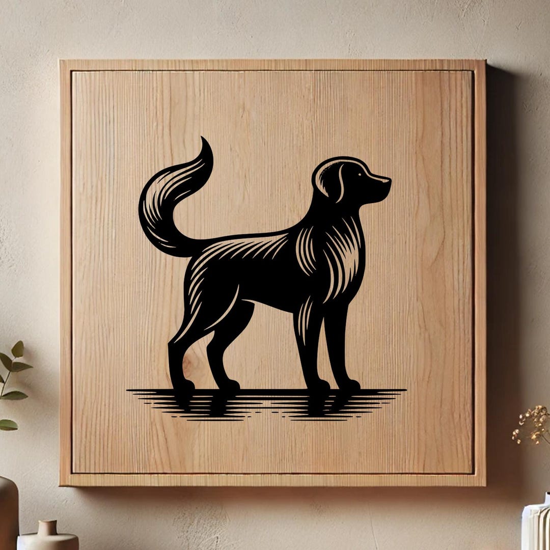 Wagging Dog SVG, Cutting Digital File, Companionship Laser Wood ...