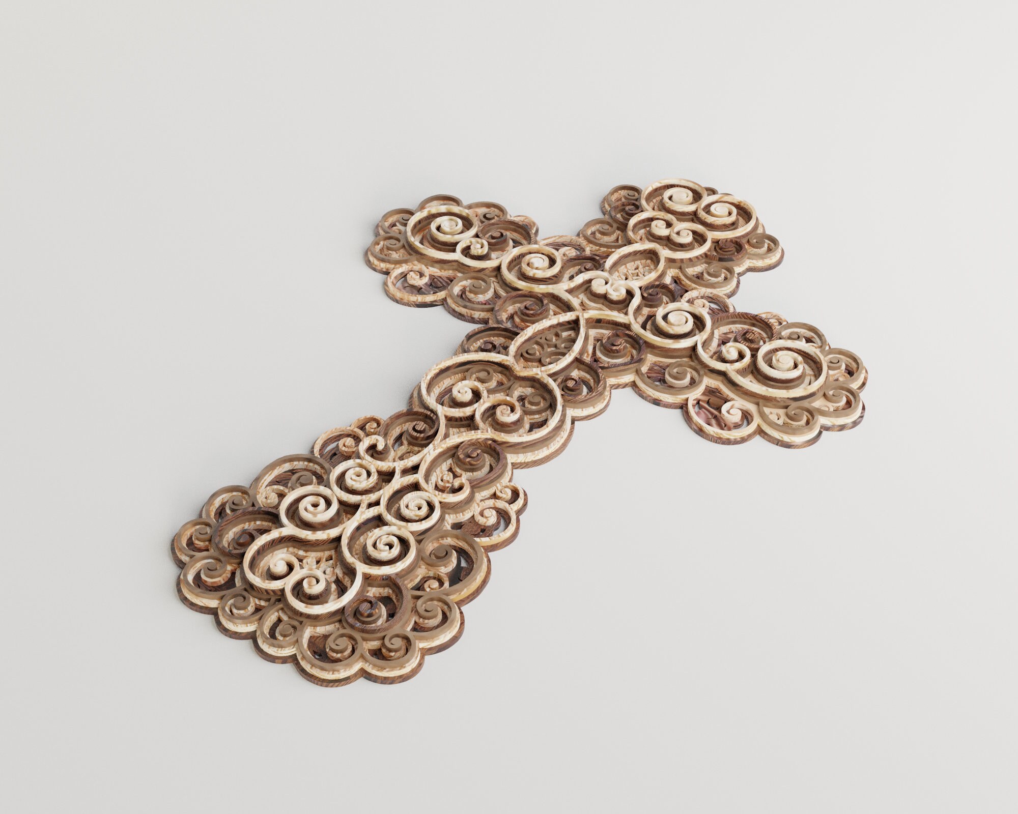 Layered Cross 5 Layers Wall Art SVGDXFDWG Cutting | Etsy