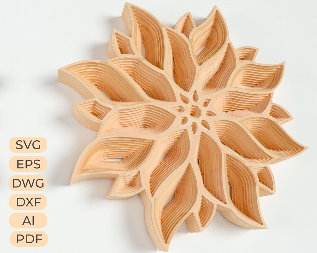 Multi-layer Mandala, Mandala Cutting File, Svg Mandala Art Layered ...