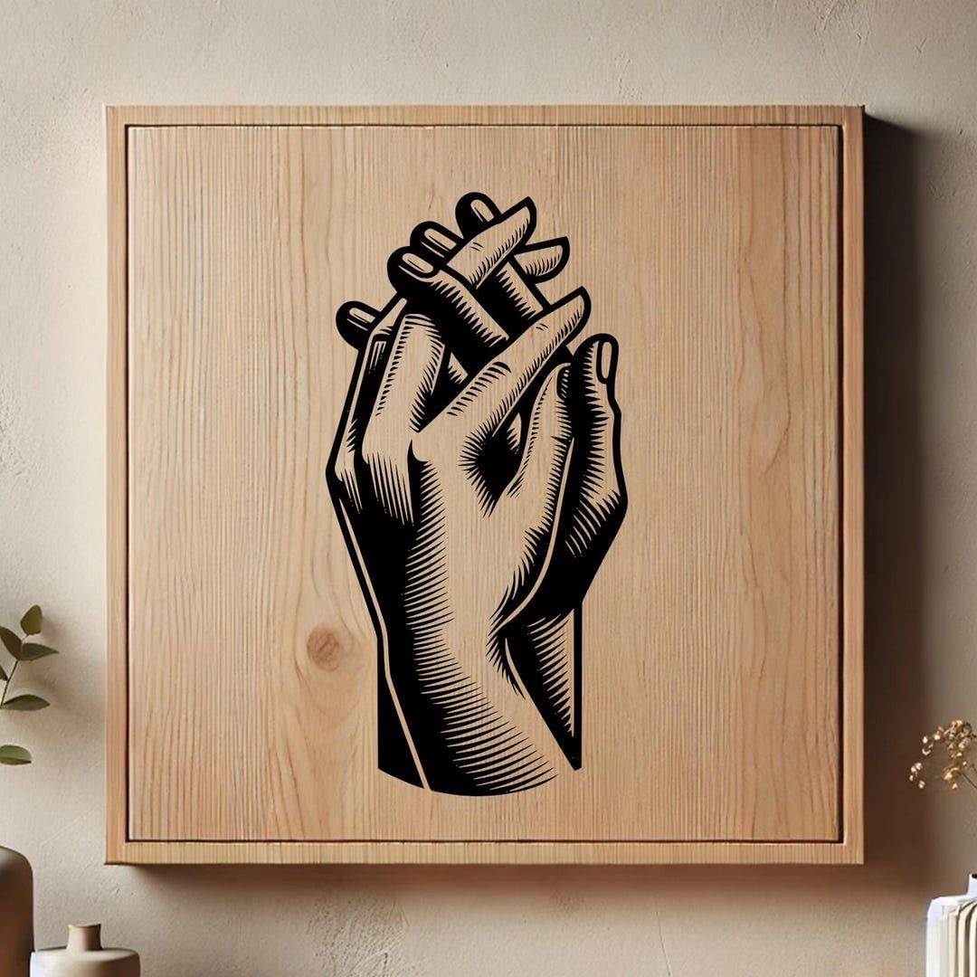 Intertwined Hands SVG, Cutting Digital File, Unity and Friendship Laser ...