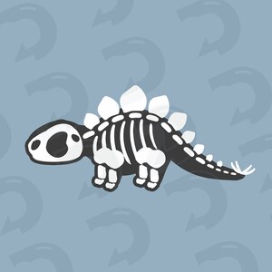 Dinosaurs Skeletons - 6 Cute Designs - SVG - Clipart - Svg Png Eps Dxf ...