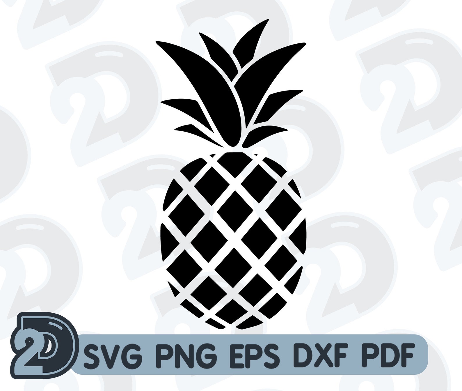 Ananas SVG Cut Files Clipart Svg Png Eps Dxf Pdf | Etsy