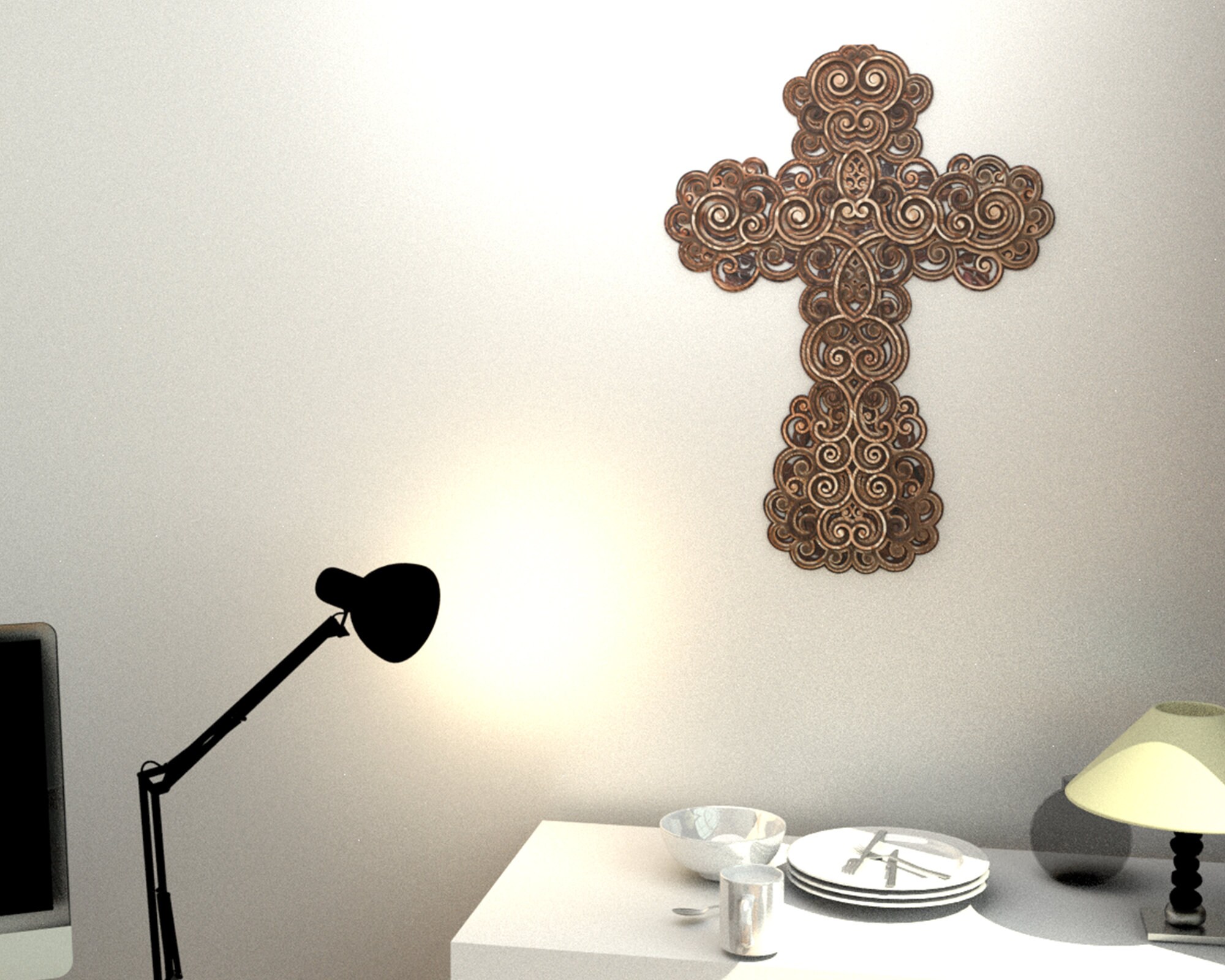 Layered Cross 5 Layers Wall Art SVGDXFDWG Cutting - Etsy
